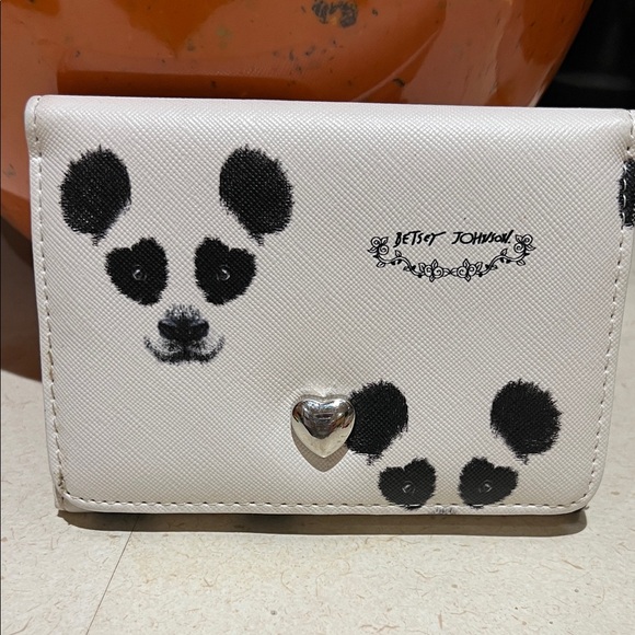 Betsey Johnson | Bags | Betsey Johnson Cream Panda Wallet With Silver ...
